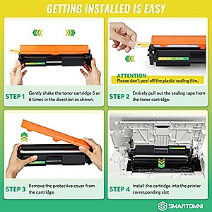 S SMARTOMNI CF230A Toner Cartridge Black Compatible Replacement for HP 30A 30X CF230X Toner Use for HP Pro M203dw M203d M203dn MFP M227fdw M227fdn M227sdn (4 Pack)