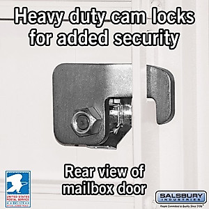 Salsbury Industries 3312WHT-U 12 A Size Doors, White Type II Cluster Box Unit Mailbox