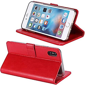 TienJueShi Red Book Stand Retro Flip Leather Protector Phone TPU Silicone Case for Oppo Reno2 6.5 inch Gel Cover Etui Wallet