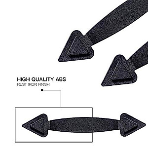 skysen Magnetic Garage Door Decorative Faux Hinges Handles Accents Hardware Kit Black(cxckls)