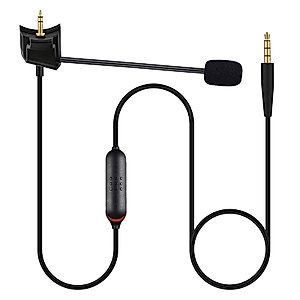Gneinour QC45 Microphone Cable with Mute Switch Compatible with Bose Quietcomfort 45 Noise Cancelling Headphones for PS4 PS5 Xbox One Controller