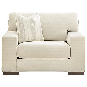 Signature Design by Ashley Maggie Contemporary Upholstered Chair and a Half, Beige