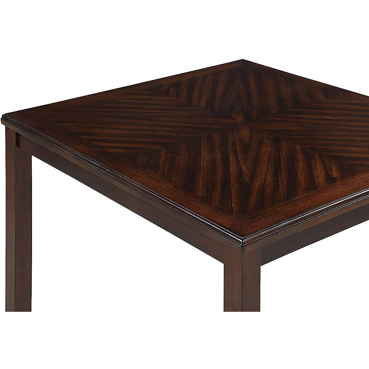 New Classic Furniture Gia 5-Piece Dining Table with Four Chairs, 42" Counter Set, Cherry