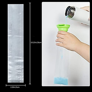 150 Pack Popsicle Bags, Disposable Freeze Ice Pop Bags, Ice Candy Bags for Making Ice Pop, Yogurt, Ice Candy, Freeze Pops with Funnel