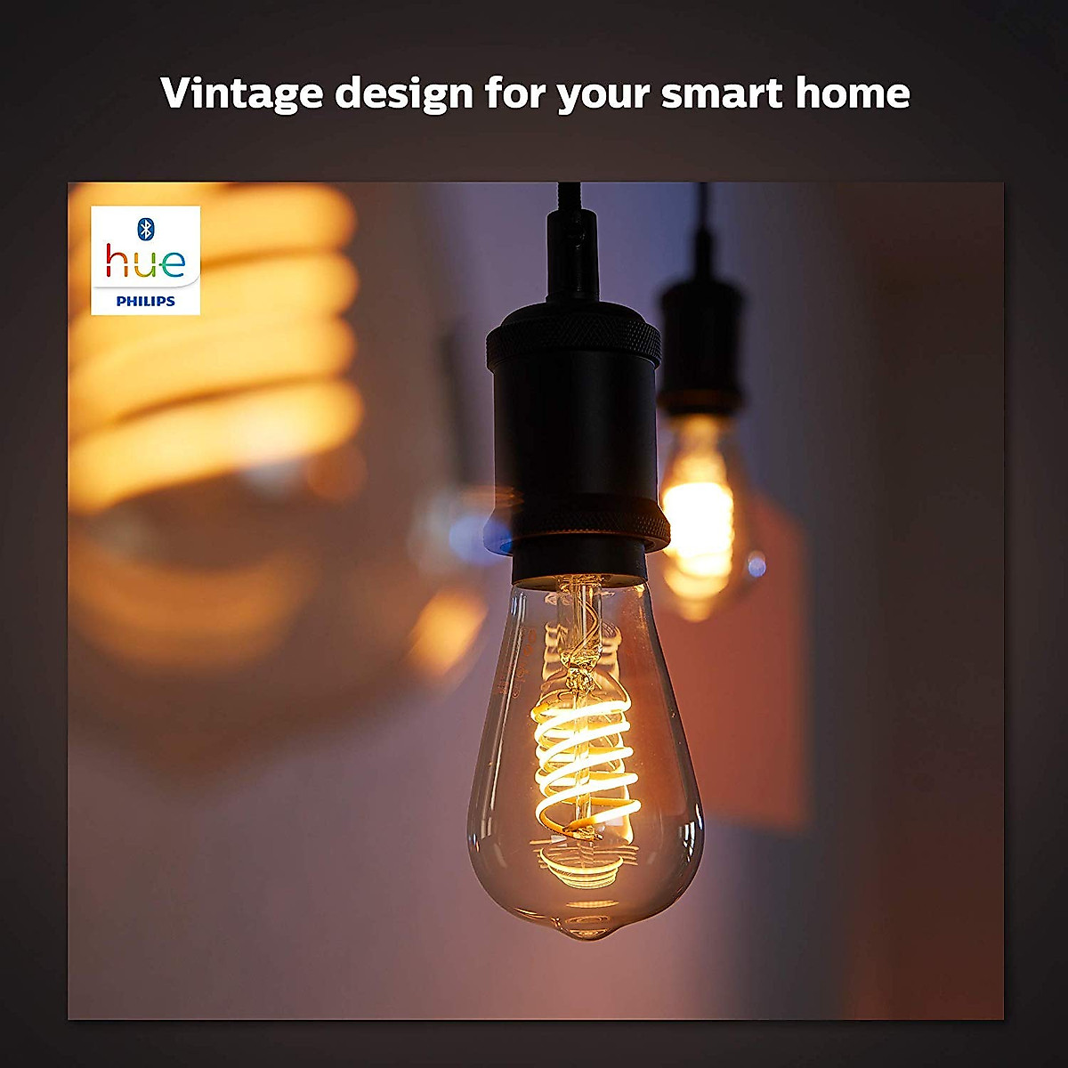 Philips Hue White Filament Globe G25 LED Smart Vintage Bulb, Bluetooth & Hub Compatible (Hue Hub Optional), Voice Activated with Alexa