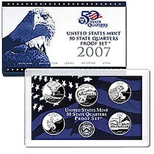 2007 S US Proof set Stat Quarters Comes in original Packaging From the US Mint Proof