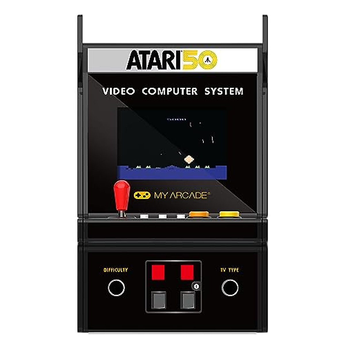 My Arcade Atari Micro Player Pro: 100 Arcade Classics Games, 6.75" Portable Mini Arcade Machine, Playable Video Game Collectible