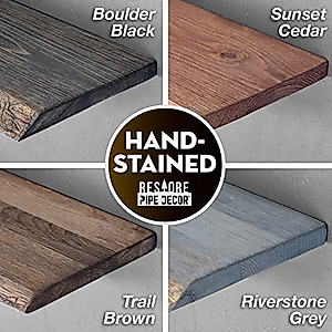 PIPE DECOR 36” Sustainable Sunset Cedar Live Edge Wood Shelf (Wood Only) 2-Pack