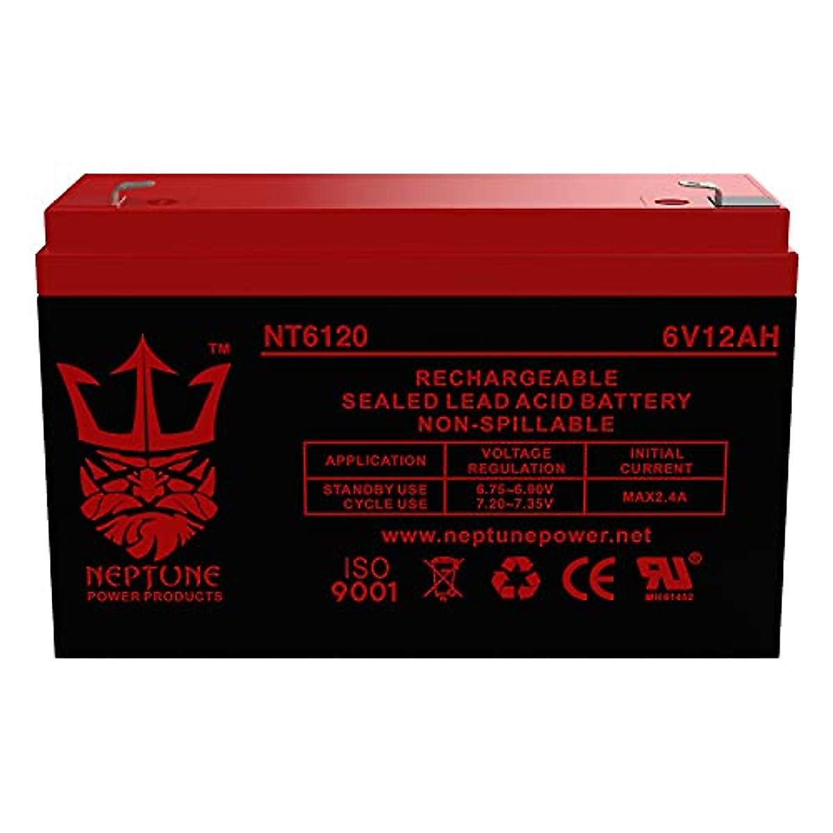 Neptune Brand 6V 12Ah SLA Replacement Battery for Tripp-Lite SMART700RM UPS Battery - 2 Pack