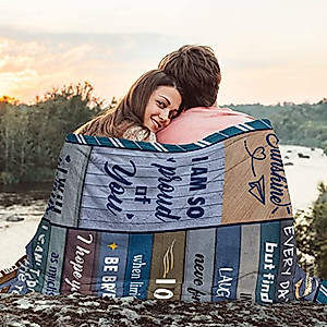 Tsefiwo to My Son Blanket Son Gifts from Mom Gifts for Son from Mom Dad Happy Birthday Gifts for Son Graduation Gifts for Son, Gifts for Father's Day Blanket 60x50 Inch