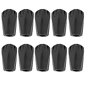 01 02 015 Walking Stick Foot Cover, Resistant to Wear Alpenstock Head Cover 10Pcs Trekking Pole Tips Walking Pole Rubber Tips for Trekking/Hiking/Walking