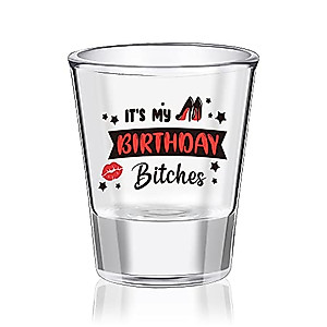 Mokoart Its My Birthday Shot Glass- Happy Birthday Gifts for Women, 21st Birthday Gifts for Her, for Bachelorette Parties, Gag Gift for Women, Gift Idea for Her