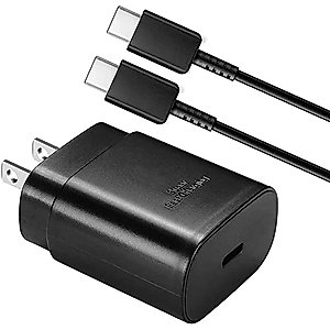 Samsung USB-C Super Fast Charging Wall Charger-25W PD Charger Adapter with Type-C Cable(5ft) for Samsung Galaxy S22/S22 Ultra/S22+/S21/S21+/S21 Ultra/S20/S20+/S20 Ultra/Note 20 Ultra