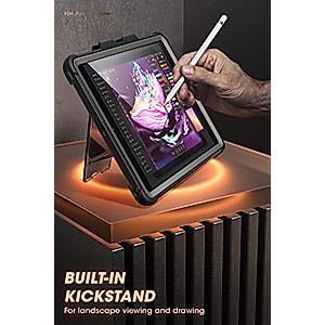 Mumba Ops Case for New iPad 9th/8th/7th Generation 2021/2020/2019, [Built-in Screen Protector] [Kickstand] [Pencil Holder], Full-Body and Drop-Proof Cover for iPad 10.2 inch, Cyberpunk Style