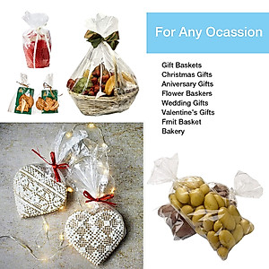 Tytroy 15in Roll Containing FOLDED 30in x 100ft Crystal Clear 2.5mil Gift Wrapping Cellophane Roll Perfect for Fruit/Gift Baskets Treats/Favors Flowers Desserts Xmas Birthday Arts & Crafts Wrapping or Decorations (folded 30in x 100ft)