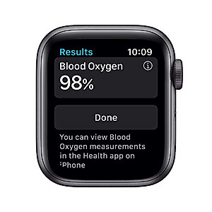 Apple Watch Series 6 (GPS, 40mm) - Space Gray Aluminum Case with Black Sport Band (Renewed)