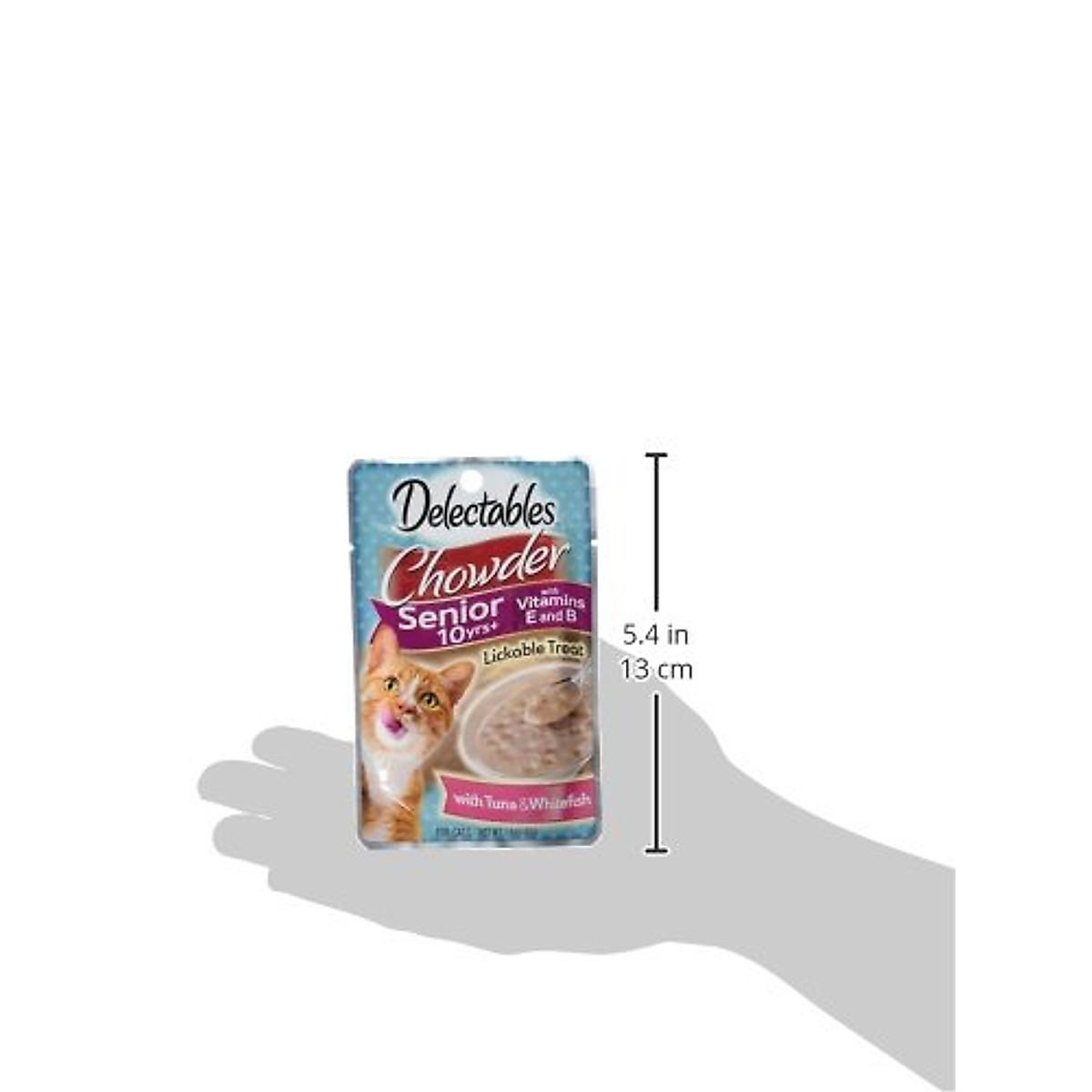 Hartz Delectables Chowder Lickable Wet Cat Treats for Senior Cats, Tuna & Whitefish, 1.4 Ounce (Pack of 12)(Packaging May Vary )