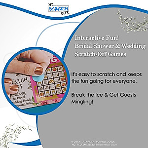 My Scratch Offs - 26 Pink Floral Scratch Off Bingo Cards Perfect for Bridal Shower Games, Wedding Party, Bridal Party Favors - Fun and Easy Bingo Game Cards