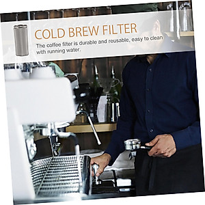 2pcs Coffee Filter Jars Filtering Tube Household Cold Brew Filters Filter for Coffee Cold Coffee Maker Coffee Strainer Practical Coffee Maker Stainless Steel Infuser