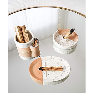 Bursera Terracotta Plate, Tree Planted with Every Order, Oval Smudging Plate for White Sage, Palo Santo Sticks, Decorative Plate, Smudge and Jewelry Plate