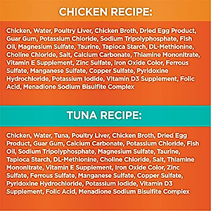 IAMS PERFECT PORTIONS Healthy Adult Grain Free* Wet Cat Food Pate Variety Pack, Chicken Recipe and Tuna Recipe, (12) 2.6 oz. Easy Peel Twin-Pack Trays