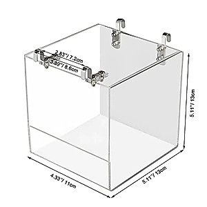EnoYoo Bird Bath Cage, Cleaning Pet Supplies Cockatiel Bird Bathtub with Hanging Hooks for Little Bird Parrots Spacious Parakeets Portable Shower for Most Birdcage