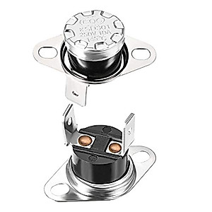 uxcell KSD301 Thermostat 145°C/293°F 10A N.C Adjust Snap Disc Temperature Switch for Microwave,Oven,Coffee Maker 2pcs