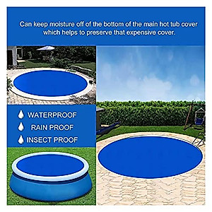 Pool Cover Tarpaulin Round Size 8-Foot 10-Foot Pool Cover For Swimming Pool & Spa Pool Blanket Float Cover Film Circular Easy Set Frame Pools And Inflatable ( Color : Blue , Size : 10FT-300cm Round )