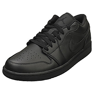 Jordan Mens Air 1 Low 553558 093 Triple Black - Size 10