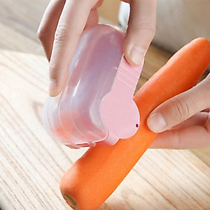 WYNOTT Vegetable Peeler | Food Peeler - Non-Slip Texture Ginger Peeler with Stainless Blade Peel Storage Box for Potato Carrot Cucumber