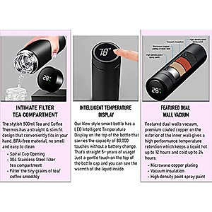The Gadget Plug Coffee thermos,Coffee bottle,Smart Sports Water Bottle with LED Temperature Display,Double Wall Vacuum 500 ML TGP01 The Gadget Plug Smart Thermos