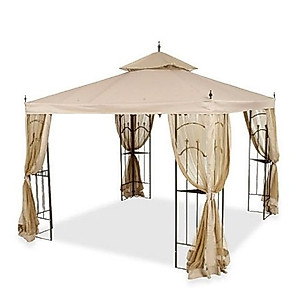 Garden Winds Arrow Gazebo Replacement Canopy Top Cover and Netting - RipLock 350