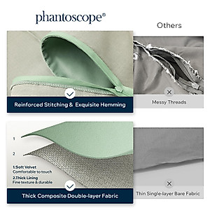 Phantoscope Pack of 2 Velvet Decorative Throw Decorative Pillow Cover Soft Solid Square Cushion Case for Couch Black 18 x 18 inches 45 x 45 cm