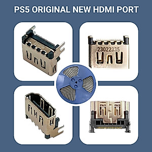 PAOBTEIY HDMI Port Replacement for Playstation 5, HDMI Display Socket Connector Jack for Sony PS5 (Ps5 2pc)