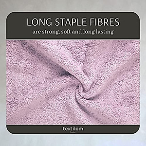 TEXTILOM Turkish Hand Towels for Bathroom – Hotel and Spa Quality & Soft & Absorbent & Quick Dry Bathroom Hand Towels – 100% Cotton Turkish Hand Towel Set of 4 (16 x 28 inches)- Lavender