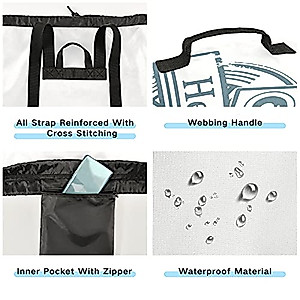 Personalized Laundry Bag Backpack Washable Large Enough Dirty Clothes Organizer for College,Travel,Camp,Dorm Essentials Any Name Laundry Bag