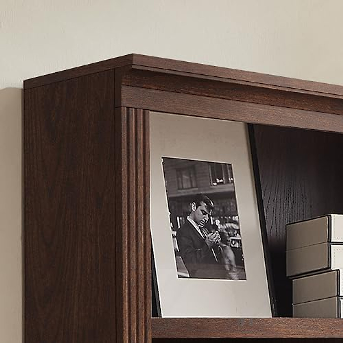 JAHRSTIM Multi-Depth Bookshelves and Bookcase Floor Standing 5 Tier Display Shelves Organizer and Storage, 72in Tall Bookshelf for Home Office, Living Room, Bed Room, Kitchen, Dark Cherry