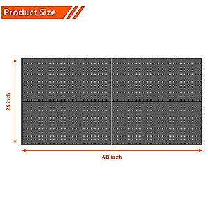 Ultrawall 4 Pcs Metal Pegboard Wall Panels, Peg Boards for Garage Tool Storage