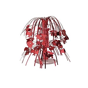 Creative Converting Red Mini Cascade Graduation Centerpiece, 8.5"-1 Pc