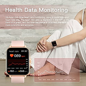 Smart Watch (Receive & Dial), 2023 Newest 1.85" TFT HD Full Circle Full Touch Screen, Smart Watch for Women Men,SmartWatchs with Fitness Tracker Call/Text/Heart Rate/AI Voice Assistant/Blood Pressure