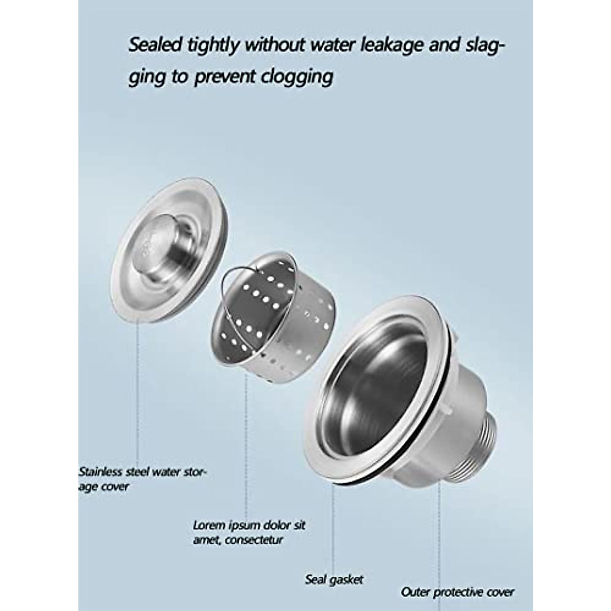 Stainless Steel Free-standing Kitchen Sink Commercial Restaurant Sink Stainless Steel Free-standing Kitchen Sink for Laundry Garage Camping 80x50x80cm/31.5x19.7x31.5in Left