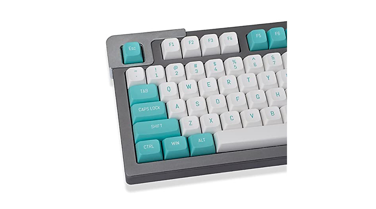White Green Keycaps Set 150 Keys MSA Profile Double Shot ISO/ANSI ...