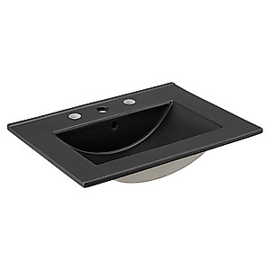 Modway Cayman 24" Bathroom Sink in Black