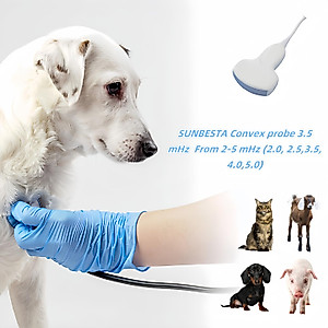 SUNBESTA A20 Veterinary Ultrasound Machine for Pregnancy, at Home Ultrasound for Dogs, Cats, Pigs, Sows, Sheep, and Goats Pregnancy Check (Convex Probe)