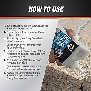 DAP 7079860500 Concrete Crack Filler, Gray