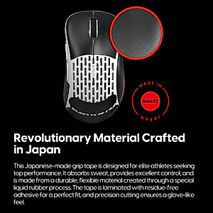 Pulsar Gaming Gears SUPERGRIP Griptape Set for Xlite V2 Medium Sweat Absorbing High Performance Anti Slip 3M Adhesive no Residue Mouse Grip Tape Ultra-Thin 0.5mm (0.02in)