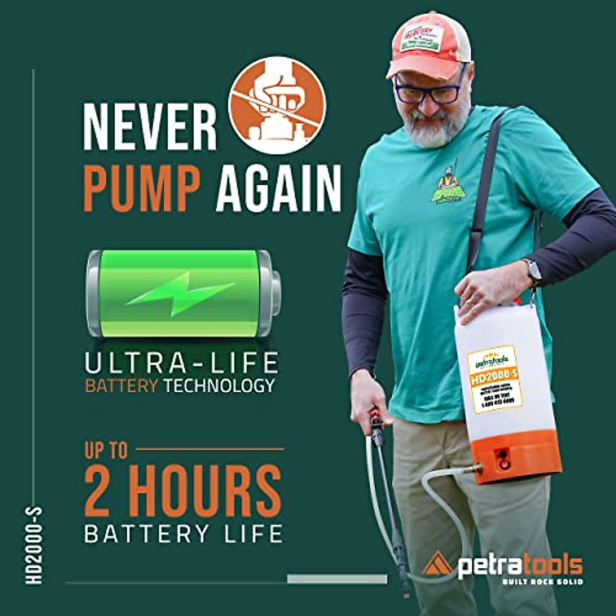 Cleantite Solar Panel Cleaner, Solar Sheen Max 1 Gallon (Makes 665 Gallons) and 2 Gallon Battery Powered Sprayer HD2000-S