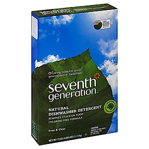 Seventh Generation Free and Clear Dishwasher Detergent Powder 75 oz
