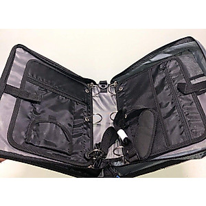 Case-it The Dual 2-in-1 Zipper - Two 1.5 Inch D-Rings - Includes Pencil Pouch - Multiple Pockets - 600 Sheet Capacity - Comes with Shoulder Strap -Dual-121-A-Blue