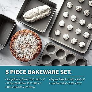 Gotham Steel Aqua Blue 20 Piece Pots & Pans Set, Nonstick Ceramic Cookware Set + Bakeware Set - Frying Pans, Stock Pots, Deep Fry Pan, Cookie Sheet & Baking Pans, Stay Cool Handles, 100% PFOA Free